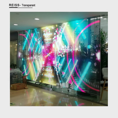 Transparent RGB Glass Window LED Display For Shopping Mall / Luxury Stores