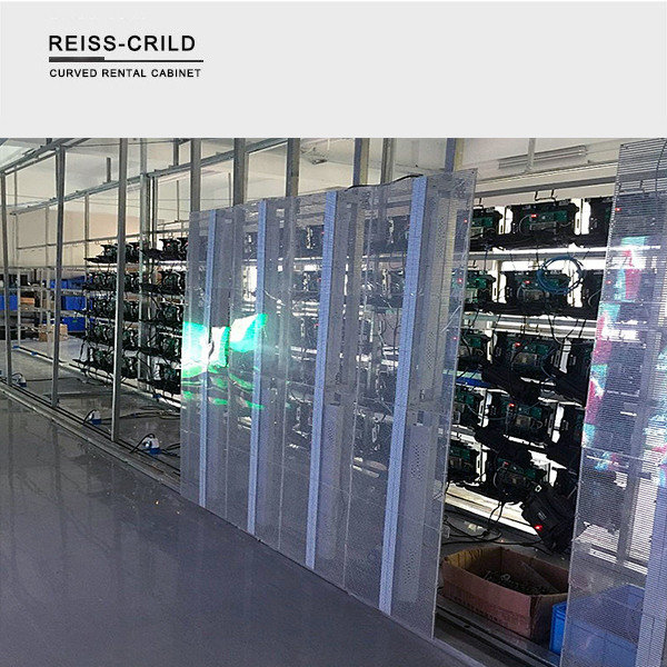 RGB IP43 3500cd/m2 LED Transparent Glass Display 500x1000mm