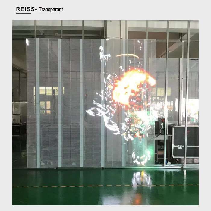 Full Color SMD Transparent Glass LED Display , Transparent Window Display